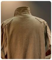 China Daily Fabric Hem Cotton 100% mens casual leather jackets Long Sleeve Multi Pocket Custom (CK730) for sale