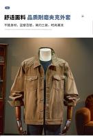 China Daily Fabric Hem Cotton 100% mens casual leather jackets Long Sleeve Multi Pocket Custom (CK730) for sale