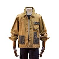 China Casual Style Daily Fabric Hem Color Block french workwear jacket wholesale Cotton 100% Long Sleeve Custom (JK729) for sale