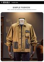 China Casual Style Daily Fabric Hem Color Block french workwear jacket wholesale Cotton 100% Long Sleeve Custom (JK729) for sale