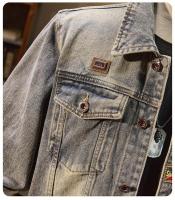China Urban Fashion Daily Washed Long Sleeve french workwear jacket wholesale Lapel Collar Vintage Color Custom (JK713) for sale