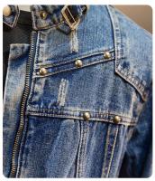 China Washed Solid Color Youth Trend french workwear jacket wholesale Long Sleeve Lapel Collar Custom (JK712) for sale