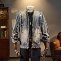 China Washed Youth Trend Long Sleeve mens denim jacket wholesale Lapel Collar Vintage Color Custom (JK709) for sale