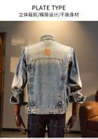 China Washed Youth Trend Long Sleeve mens denim jacket wholesale Lapel Collar Vintage Color Custom (JK709) for sale
