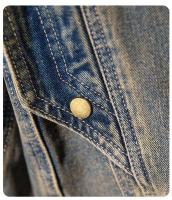 China Washed Youth Trend Long Sleeve mens denim jacket wholesale Lapel Collar Vintage Color Custom (JK709) for sale