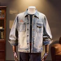 China Daily Fabric Hem Long Sleeve french workwear jacket wholesale Lapel Collar Vintage Color Custom (JK599) for sale