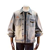 China Daily Fabric Hem Long Sleeve french workwear jacket wholesale Lapel Collar Vintage Color Custom (JK599) for sale