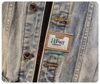 China Vintage Color Washed Fabric Hem Embroidered french workwear jacket wholesale Solid Color Youth Trend Custom (JK543) for sale