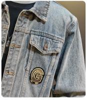 China Washed Fabric Hem Long Sleeve french workwear jacket wholesale Lapel Collar Vintage Color Custom (JK536) for sale