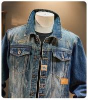 China Urban Fashion Blue Daily Washed mens denim jacket wholesale Long Sleeve Lapel Collar Custom (JK530) for sale
