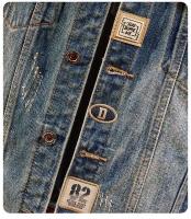 China Urban Fashion Blue Daily Washed mens denim jacket wholesale Long Sleeve Lapel Collar Custom (JK530) for sale