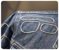 China Blue Washed Outdoor french workwear jacket wholesale Long Sleeve Stand Collar Custom (JK528) for sale