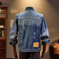 China Standard Blue Daily Washed french workwear jacket wholesale Long Sleeve Lapel Collar Custom (JK522) for sale