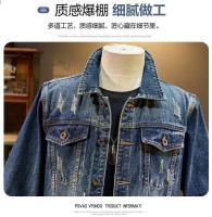 China Standard Blue Daily Washed french workwear jacket wholesale Long Sleeve Lapel Collar Custom (JK522) for sale