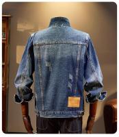 China Standard Blue Daily Washed french workwear jacket wholesale Long Sleeve Lapel Collar Custom (JK522) for sale