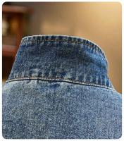 China Standard Blue Daily Washed french workwear jacket wholesale Long Sleeve Lapel Collar Custom (JK522) for sale