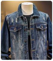 China Standard Blue Daily Washed french workwear jacket wholesale Long Sleeve Lapel Collar Custom (JK522) for sale