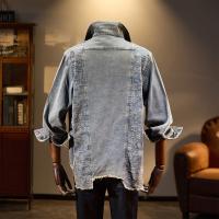 China Daily Washed Long Sleeve mens wholesale dress shirts Lapel Collar Urban Fashion Custom (CS012) for sale