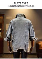 China Daily Washed Long Sleeve mens wholesale dress shirts Lapel Collar Urban Fashion Custom (CS012) for sale