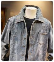 China Daily Washed Long Sleeve mens wholesale dress shirts Lapel Collar Urban Fashion Custom (CS012) for sale