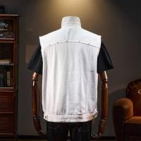 China Basic White Black Cotton 100% wholesale denim vest for Summer 2026 Metal Accent Custom (MJ580) for sale
