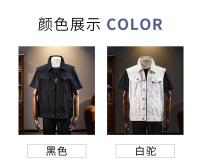China Basic White Black Cotton 100% wholesale denim vest for Summer 2026 Metal Accent Custom (MJ580) for sale