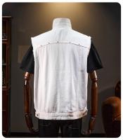 China Basic White Black Cotton 100% wholesale denim vest for Summer 2026 Metal Accent Custom (MJ580) for sale