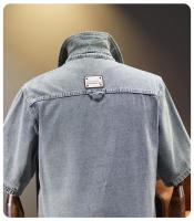 China Summer Breathable Youth Trend mens wholesale dress shirts Non Stretch Lapel Collar Custom (CS566) for sale