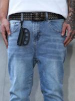 China Vintage Mid Waist Blue Black wide leg track pants Stone Wash Regular Fit Custom (TS2610) for sale