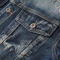 China Blue Washed Embroidered mens denim jacket wholesale Long Sleeve Autumn 2025 Custom (JK528) for sale