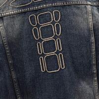 China Blue Washed Solid Color mens denim jacket wholesale Long Sleeve Lapel Collar Custom (JK528) for sale