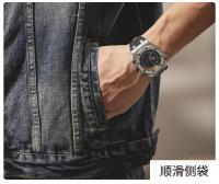 China Blue Washed Outdoor mens denim jacket wholesale Long Sleeve Stand Collar Custom (JK528) for sale