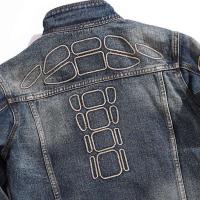 China Stand Collar Blue Washed Outdoor mens denim jacket wholesale Youth Trend Long Sleeve Custom (JK528) for sale