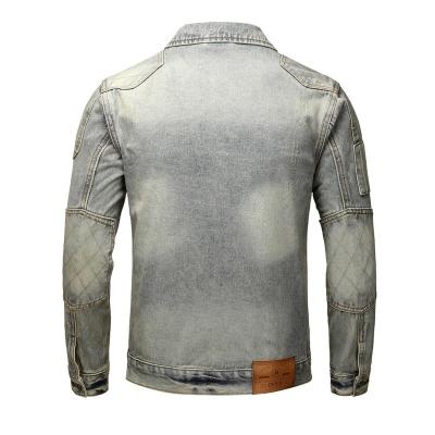 China Single Breasted Washed Long Sleeve Lapel Collar french workwear jacket wholesale Vintage Color Polyester 19% Custom (JK527) for sale