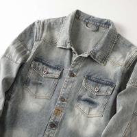 China Single Breasted Washed Long Sleeve Lapel Collar french workwear jacket wholesale Vintage Color Polyester 19% Custom (JK527) for sale