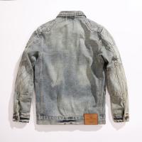 China Daily Washed Long Sleeve mens denim jacket wholesale Lapel Collar Vintage Color Custom (JK527) for sale