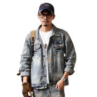 China Windproof Fabric Hem Stone Wash biker jacket wholesale Long Sleeve Lapel Collar Custom (JK527) for sale