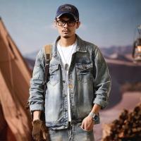 China Windproof Fabric Hem Stone Wash biker jacket wholesale Long Sleeve Lapel Collar Custom (JK527) for sale