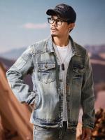 China Windproof Fabric Hem Stone Wash biker jacket wholesale Long Sleeve Lapel Collar Custom (JK527) for sale