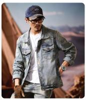 China Windproof Fabric Hem Stone Wash biker jacket wholesale Long Sleeve Lapel Collar Custom (JK527) for sale