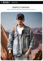 China Windproof Fabric Hem Stone Wash biker jacket wholesale Long Sleeve Lapel Collar Custom (JK527) for sale