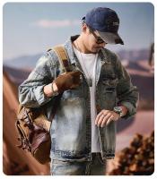 China Windproof Fabric Hem Stone Wash biker jacket wholesale Long Sleeve Lapel Collar Custom (JK527) for sale