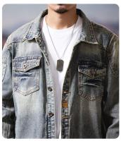 China Windproof Fabric Hem Stone Wash mens denim jacket wholesale Long Sleeve Lapel Collar Custom (JK527) for sale