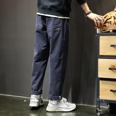 China Khaki Daily Washed cargo pants wholesale price Mid Waist Breathable Custom (HY607) for sale