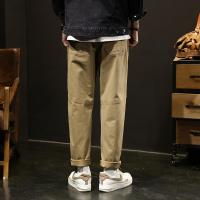 China Khaki Daily Washed cargo pants wholesale price Mid Waist Breathable Custom (HY607) for sale