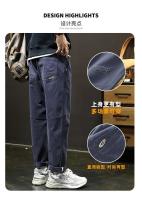 China Khaki Daily Washed cargo pants wholesale price Mid Waist Breathable Custom (HY607) for sale