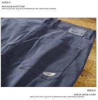China Khaki Daily Washed cargo pants wholesale price Mid Waist Breathable Custom (HY607) for sale