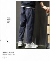 China Khaki Daily Washed cargo pants wholesale price Mid Waist Breathable Custom (HY607) for sale