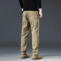 China Regular Khaki Daily Washed cargo pants wholesale price Mid Waist Solid Color Custom (HY607) for sale