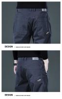 China Regular Khaki Daily Washed cargo pants wholesale price Mid Waist Solid Color Custom (HY607) for sale